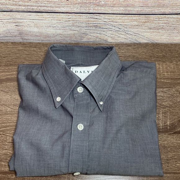 Dalvey | Shirts | Mens Daley 6542charcoal Graybutton Down Dress Shirt ...